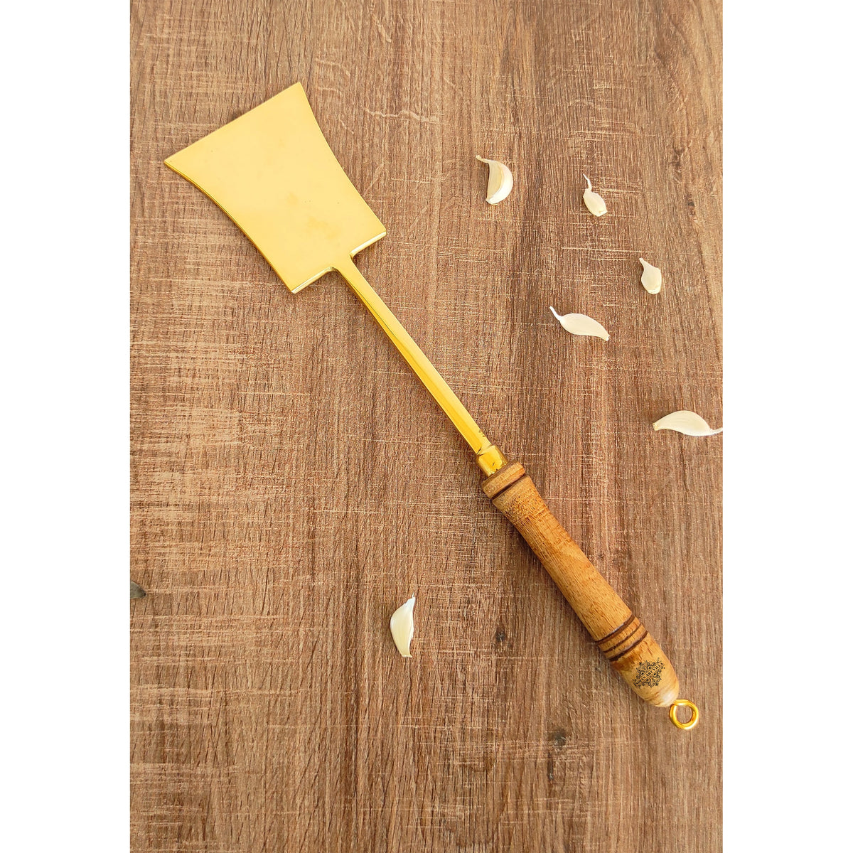 Pure Brass Gold Tavetha / Flat Turner for Dosa, Roti, Chapati With Woo ...
