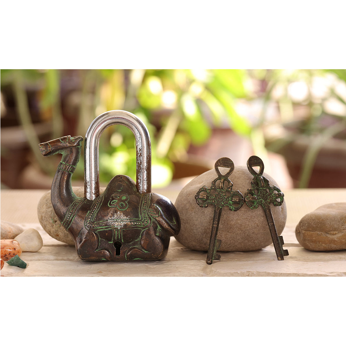 Buy Handmade Old Dark Brown Vintage Style Camel Shape Brass Security ...