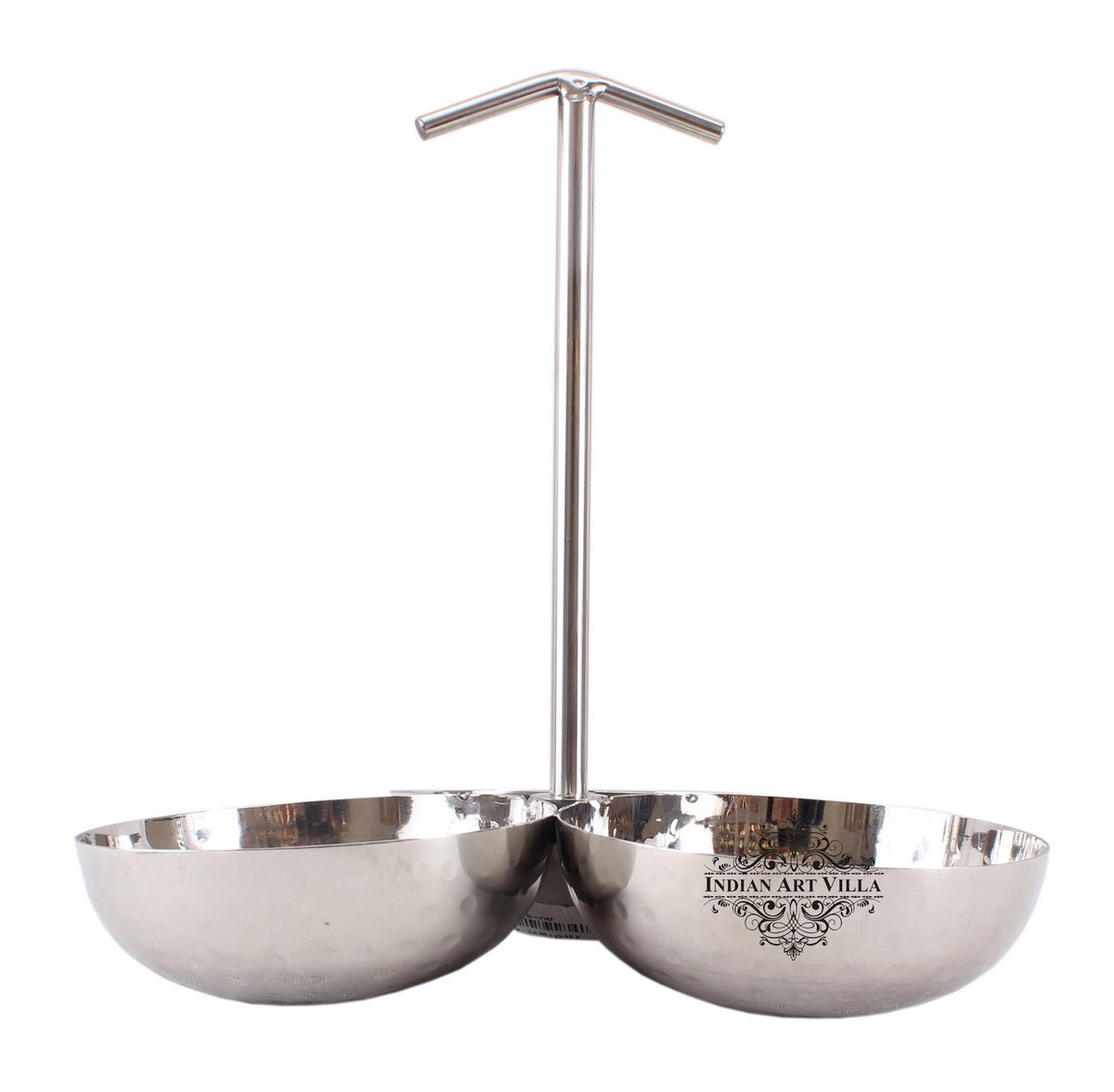 Buy Pure Steel Hammered Design Round Pickel Set of 3 Online - Indian ...
